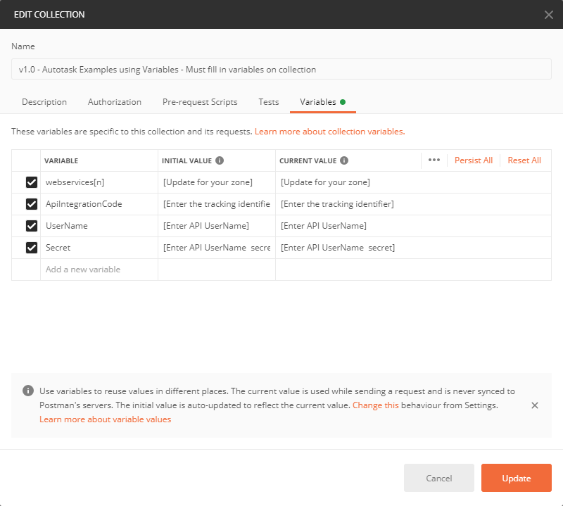 Using Postman to explore the REST API